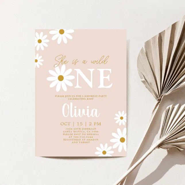 Daisy 1st Birthday Invitation | Zazzle