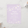 Daisy and Snowflake Retro Baby Sprinkle Invitation | Zazzle