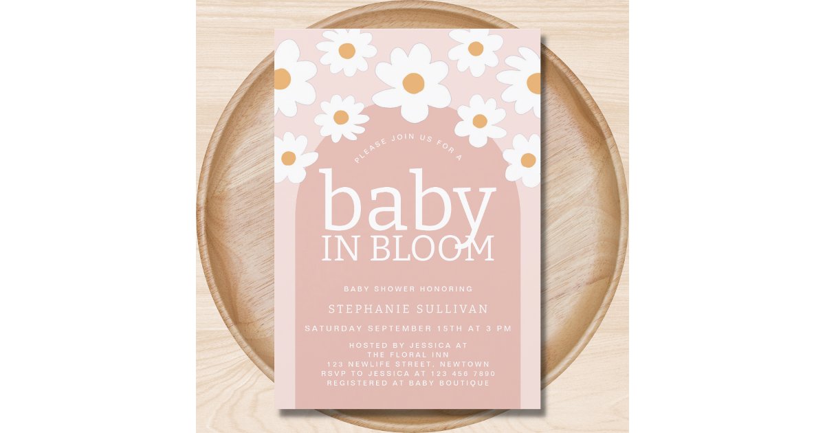 Daisy Baby in Bloom Girl Baby Shower Invitation | Zazzle
