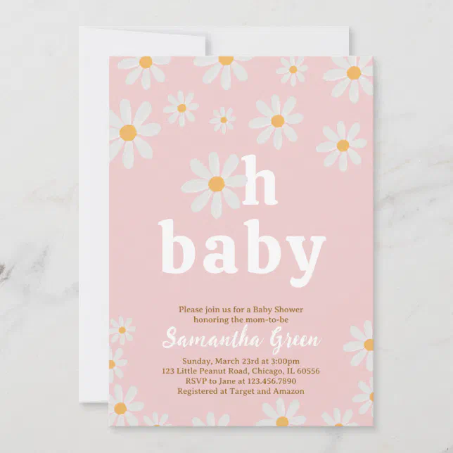 Daisy Baby Shower Invitation | Zazzle