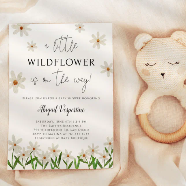 Daisy Baby Shower Invitation | Zazzle