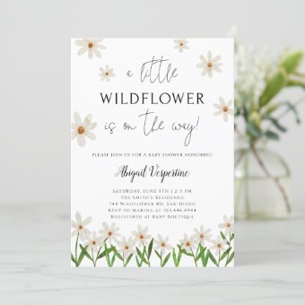 Daisy Baby Shower Invitation | Zazzle