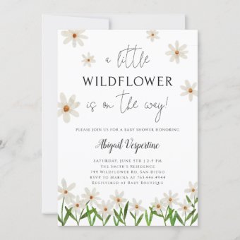 Daisy Baby Shower Invitation | Zazzle