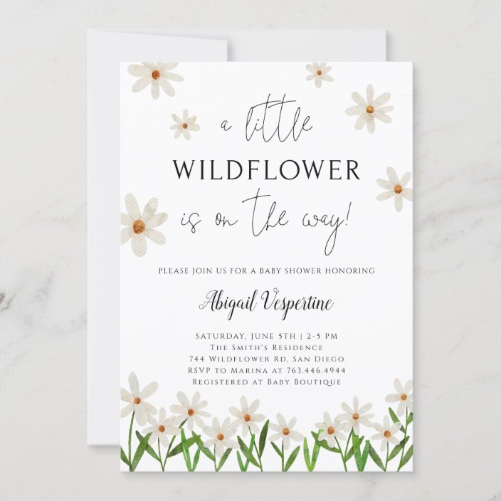 Daisy Baby Shower Invitation | Zazzle.com