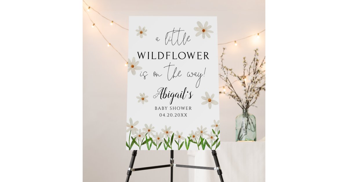 Daisy Baby Shower Welcome Sign | Zazzle