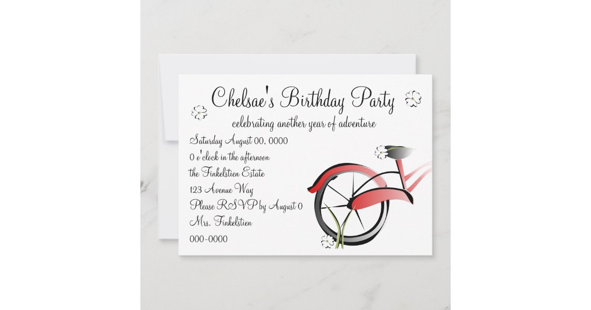 Daisy Bike Ride Invitation | Zazzle
