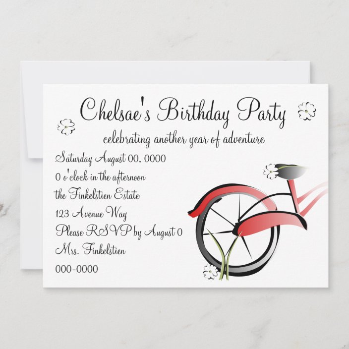 Daisy Bike Ride Invitation | Zazzle.com