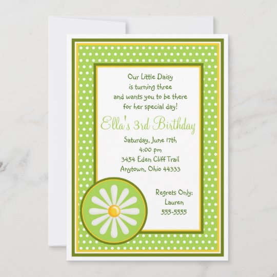 Daisy Birthday Invitations | Zazzle.com