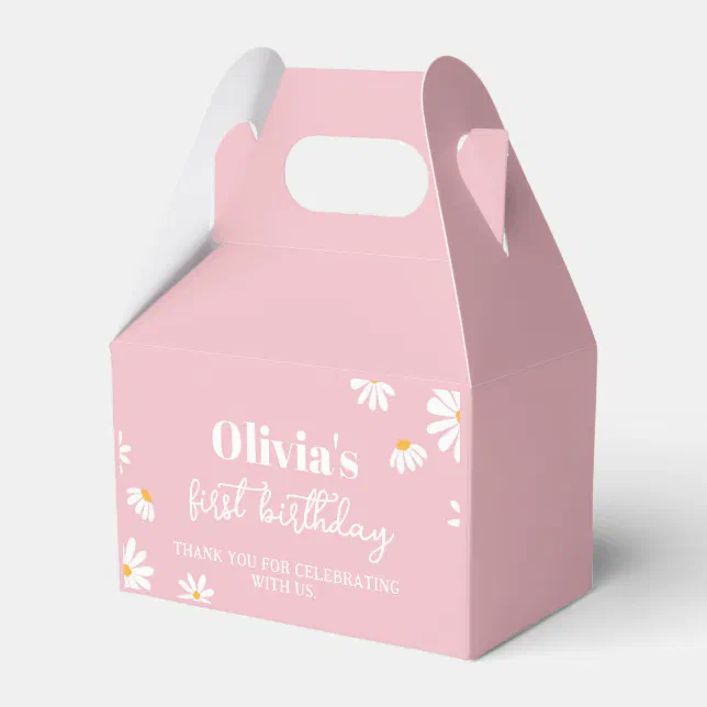Daisy Birthday Party Favor Box | Zazzle