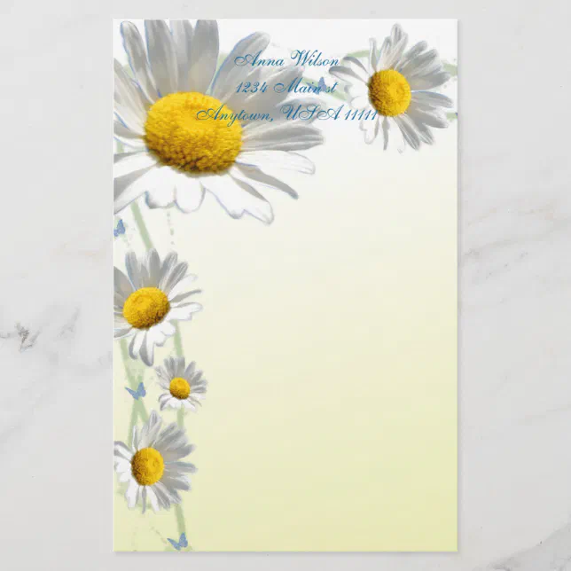Daisy Border Stationery | Zazzle