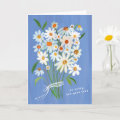Daisy Bouquet Handpainted Condolences Sorry Card | Zazzle