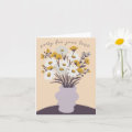 Daisy Bouquet Vase Condolences Sorry for Loss Card | Zazzle