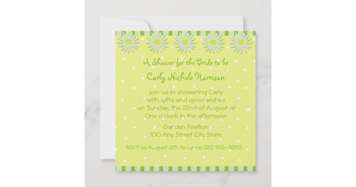 Daisy Bridal Shower Invitation | Zazzle