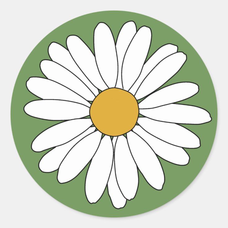 daisy classic round sticker | Zazzle