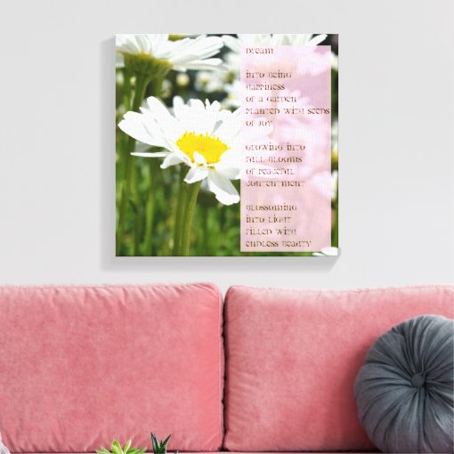 Daisy Dream Poem Canvas Print | Zazzle