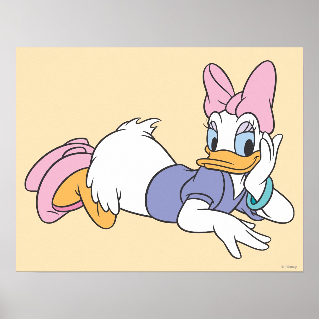 Daisy Duck | Laying Down Poster | Zazzle
