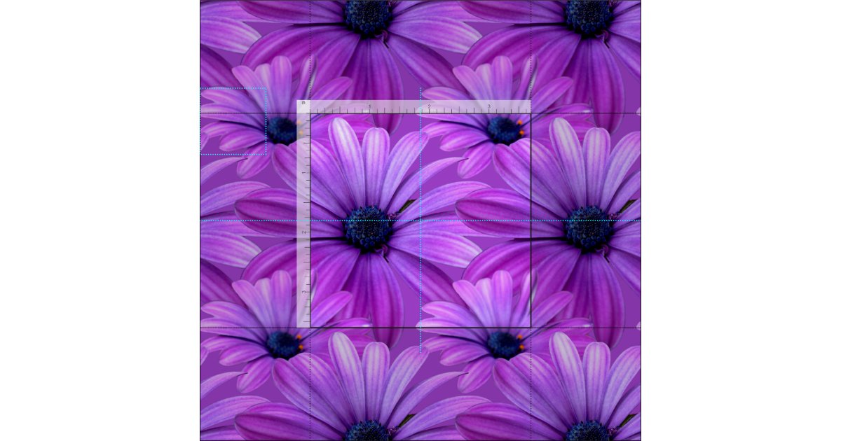 Daisy Fabric Purple Daisy Fabric Cotton or Poly | Zazzle