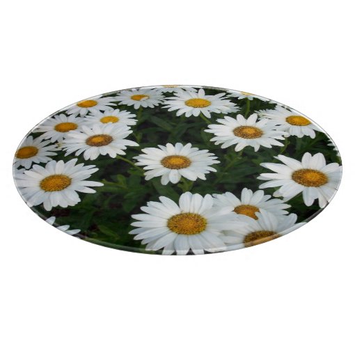 Daisy Field Glass Cutting board | Zazzle