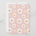 Daisy First Birthday Invitation, Boho Pink Floral Invitation | Zazzle