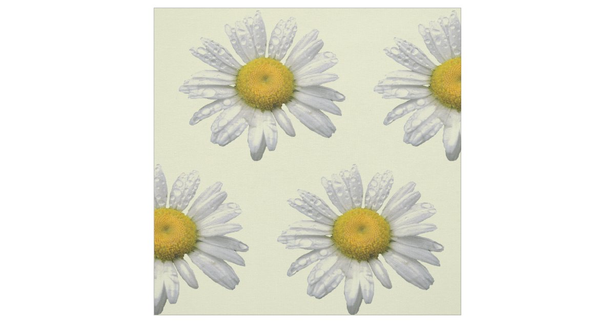 Daisy Flower Fabric | Zazzle