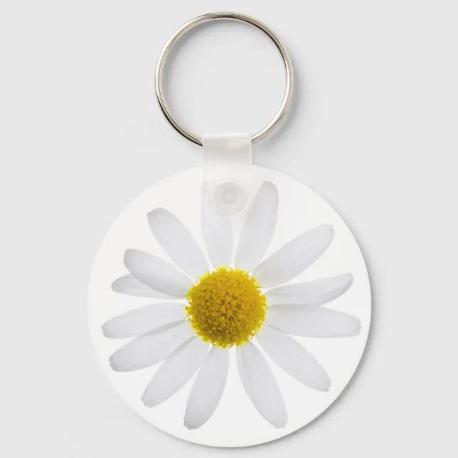 Daisy flower keychain | Zazzle