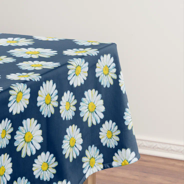Daisy flower pattern - floral pattern tablecloth | Zazzle