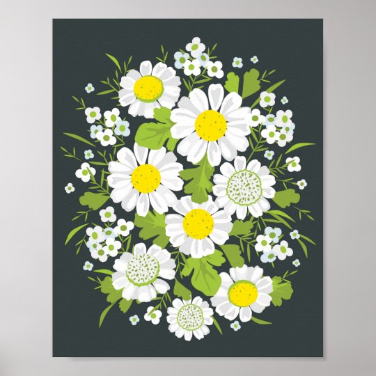 Daisy Flowers Poster | Zazzle.com