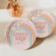Daisy Groovy One Pastel rainbow first birthday Paper Plates | Zazzle