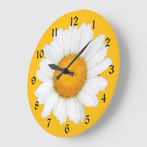 Daisy Large Clock | Zazzle