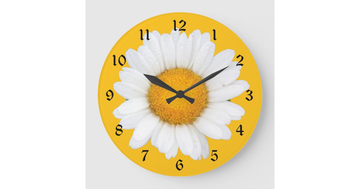 Daisy Large Clock | Zazzle