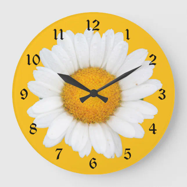 Daisy Large Clock | Zazzle