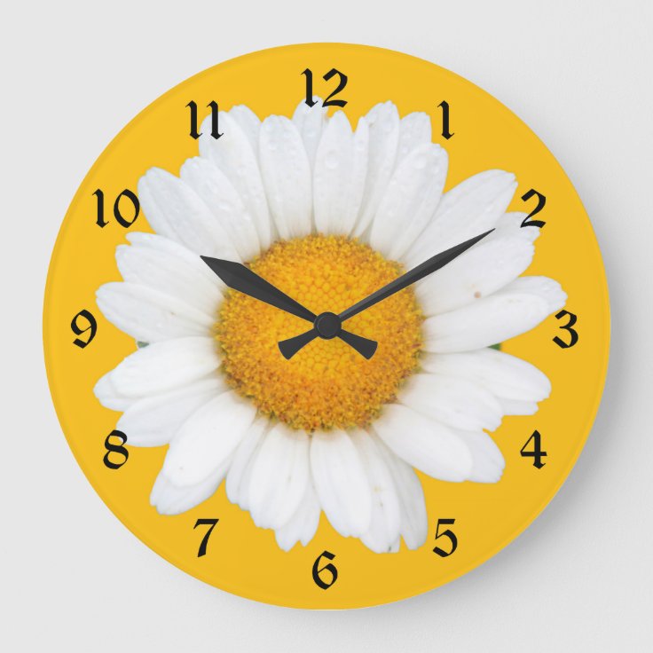 Daisy Large Clock | Zazzle