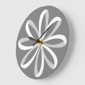 Daisy Large Clock | Zazzle