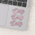Daisy name pink cursive font x3 sticker | Zazzle