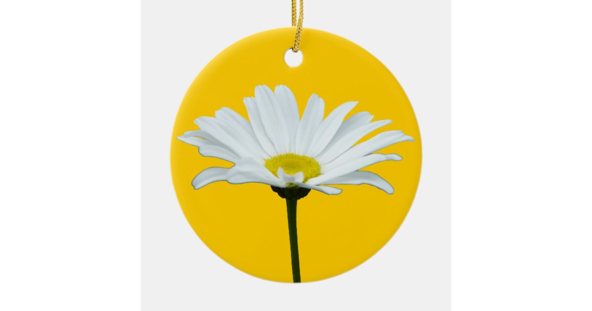 Daisy Ornament Flower Christmas Decoration | Zazzle