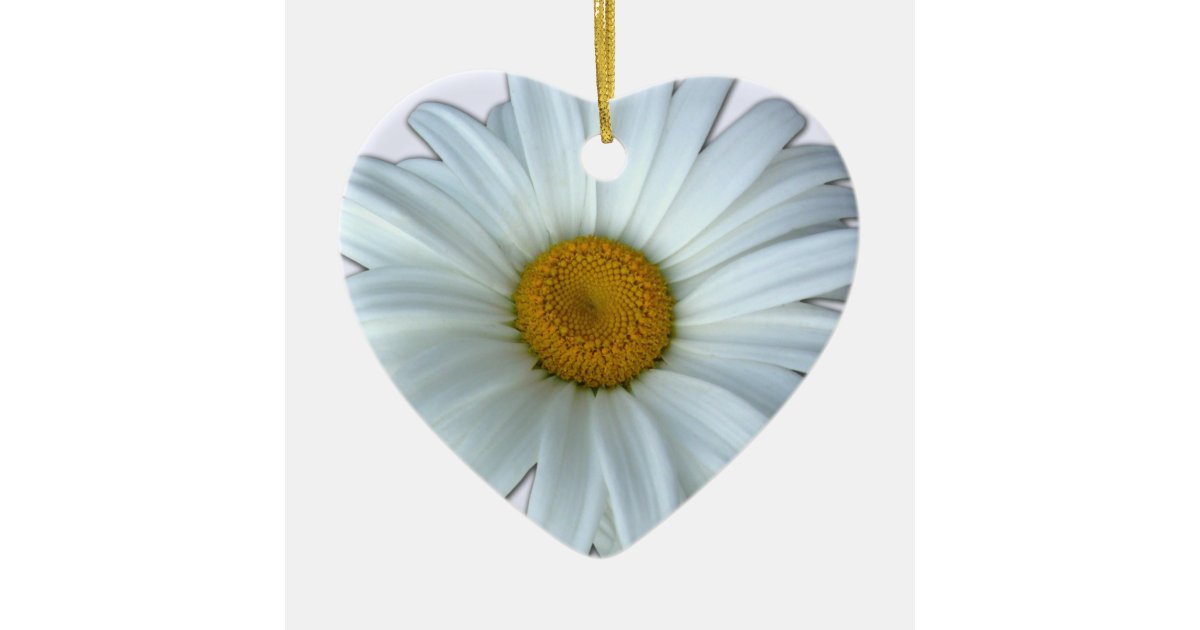 Daisy Ornament Personalized Christmas Decoration | Zazzle