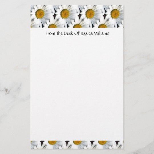 Daisy Pattern Customizable Stationery | Zazzle.com