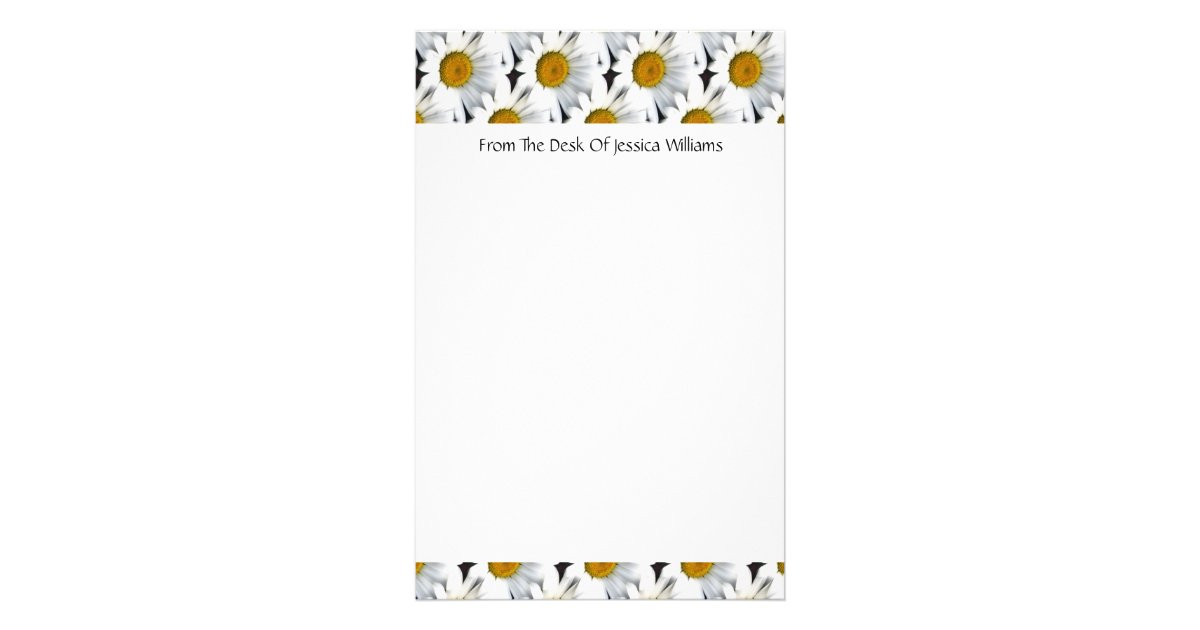 Daisy Pattern Customizable Stationery | Zazzle.com