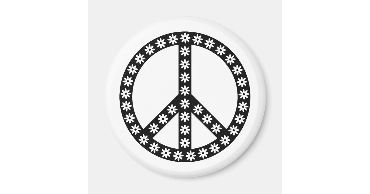 Daisy Peace Symbol Magnet | Zazzle