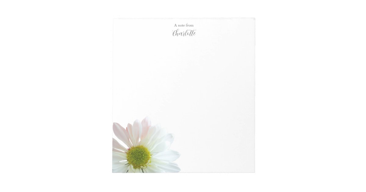 Daisy Personalized Notepad | Zazzle