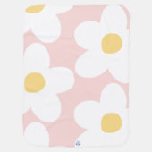 Daisy pink yellow photo baby girl wonderful baby blanket | Zazzle