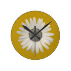 Mustard Color Yellow Kitchen Wall Clock | Zazzle.com