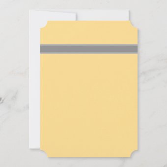 Daisy Ribbon - Yellow Gray & White Wedding Invitation | Zazzle