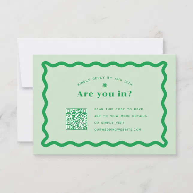 Daisy RSVP with QR Code | Zazzle