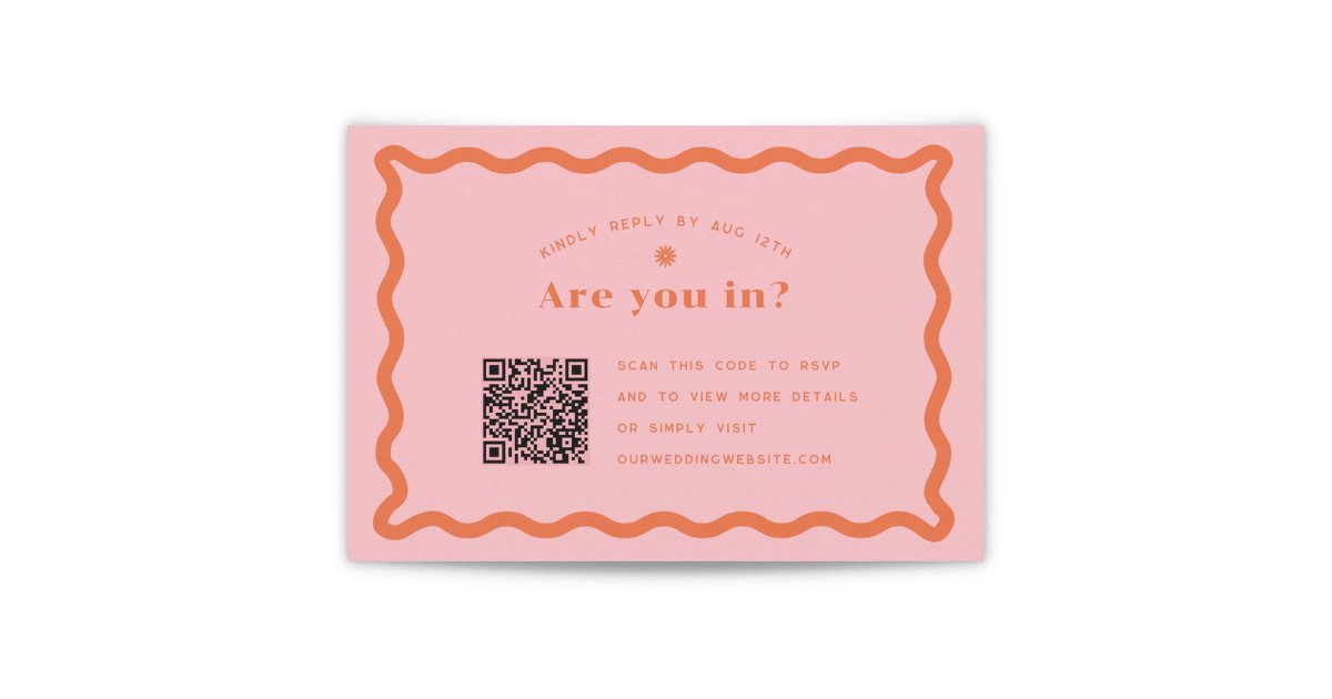 Daisy RSVP with QR Code | Zazzle
