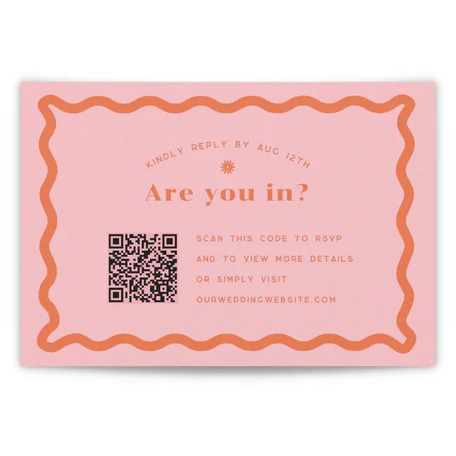 Daisy RSVP with QR Code | Zazzle