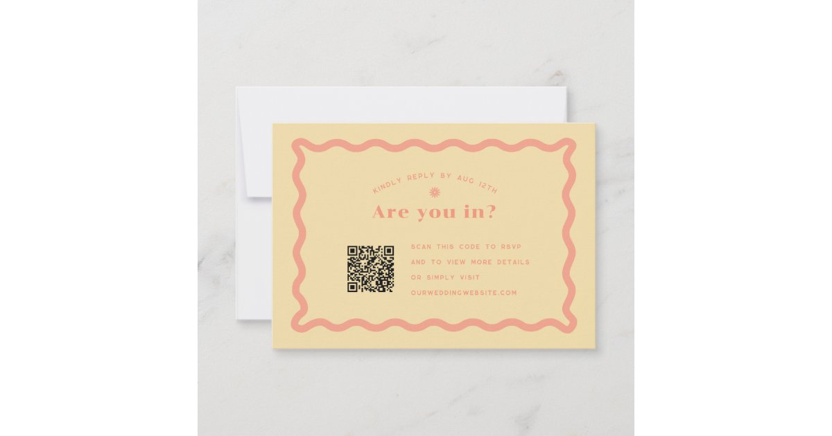 Daisy RSVP with QR Code | Zazzle