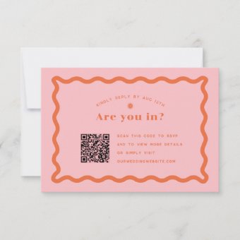 Daisy RSVP with QR Code | Zazzle