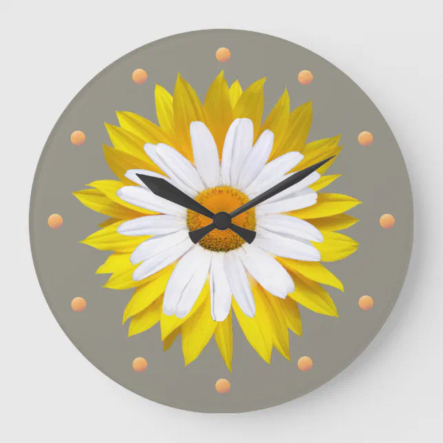 Daisy Sunflower Wall Clock | Zazzle
