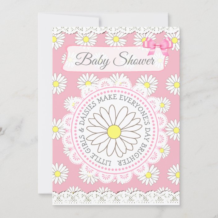 Daisy Themed Girl's Baby Shower Invitation | Zazzle.com